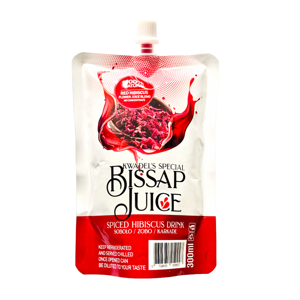 Bissap Juice Spiced Hibiscus Juice - Sobolo/Zobo Drink 300ml 6x – Pure African Caribbean Foods